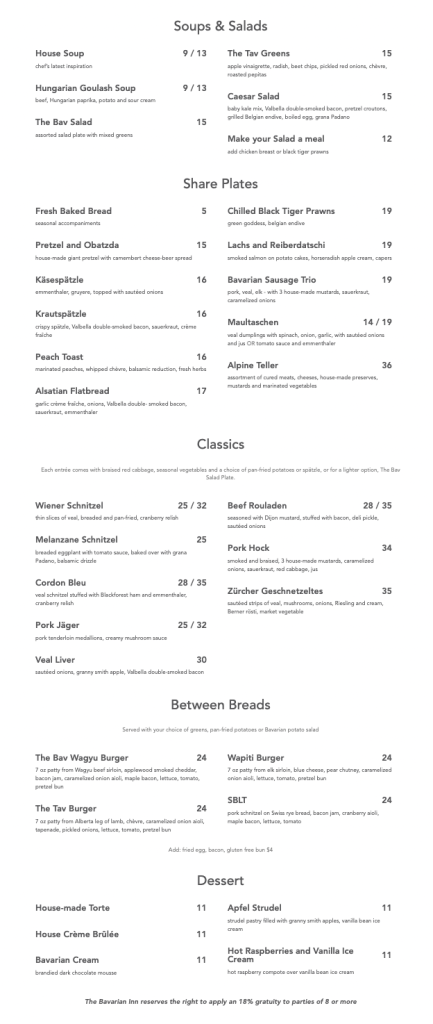 The Bav + Tav Restaurant - Visit Bragg Creek
